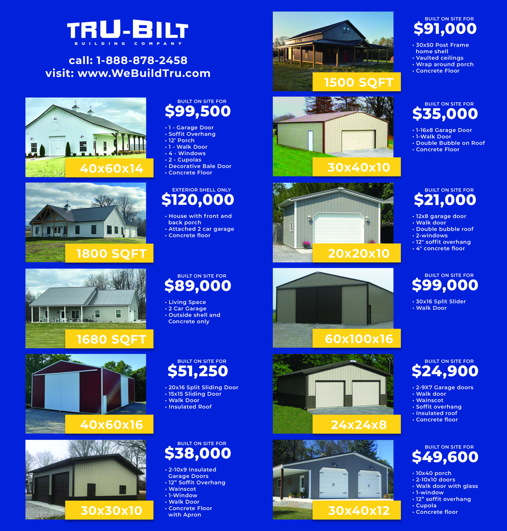 Tru-Bilt's Monthly Special - Tru-Bilt Building Company